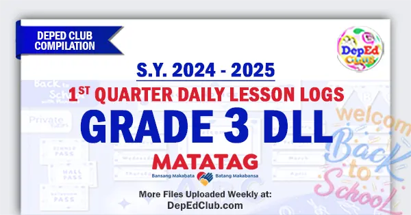1st Quarter Grade 3 Daily Lesson Log SY 2024 - 2025 - The DepEd ... 1st Quarter Grade 3 Daily Lesson Log SY 2024 - 2025 - The DepEd ...
